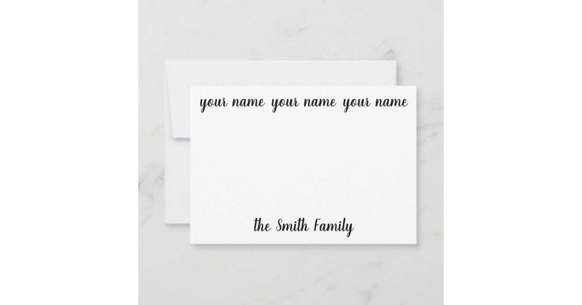 Personalized Family Notecards | Zazzle