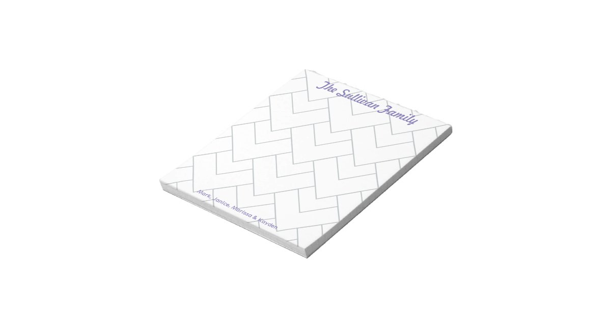 Personalized Family Notepad, Custom Stationery Notepad | Zazzle
