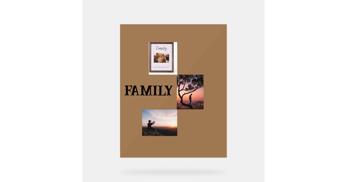 Personalized Family Photo Acrylic Sign | Zazzle