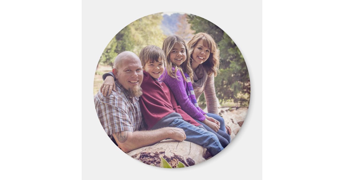 Personalized Family Photo and Name Magnet | Zazzle