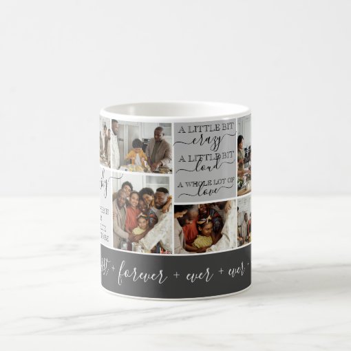 Personalized Family Photo Collage Monogram Quotes Coffee Mug | Zazzle