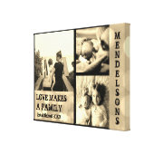 Personalized family photo collage with custom text canvas print | Zazzle
