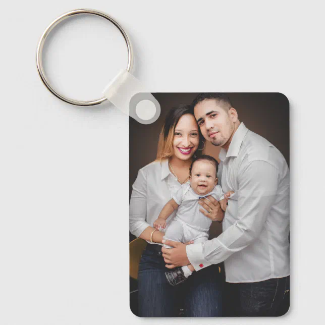 Personalized Family Photo Custom Keychain | Zazzle