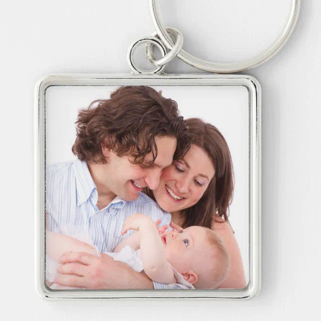 Personalized Family Photo Keychain | Zazzle