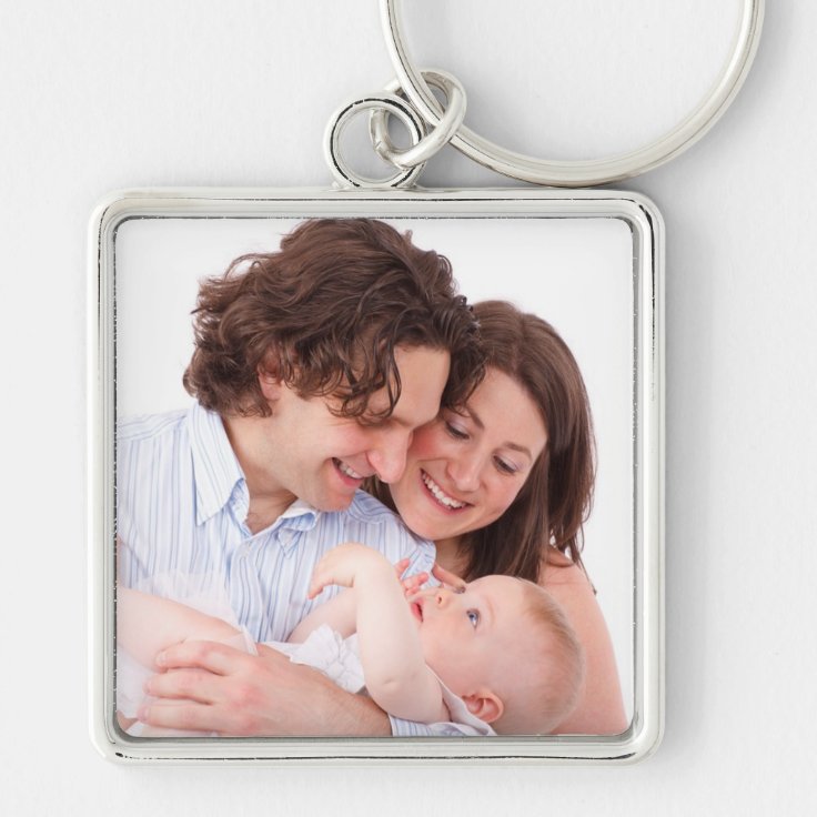 Personalized Family Photo Keychain | Zazzle