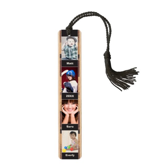 Personalized Family Photo on Wood Bookmark | Zazzle.com