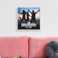 Personalized Family Photo with Family Name Canvas Print | Zazzle