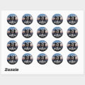 Personalized Family Photo with Family Name Classic Round Sticker | Zazzle