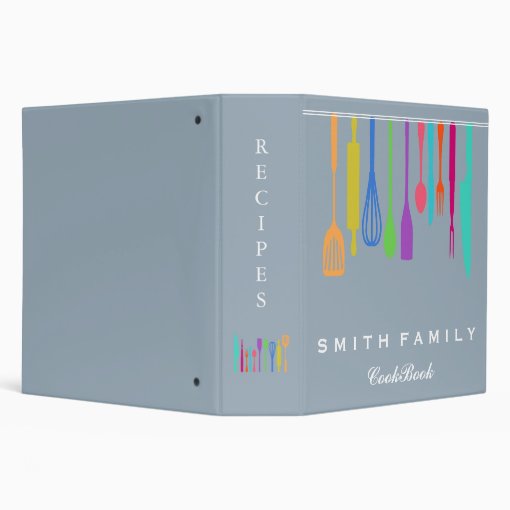 Personalized Family Recipe Cookbook 3 Ring Binder | Zazzle