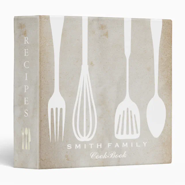 Personalized Family Recipe Cookbook 3 Ring Binder | Zazzle