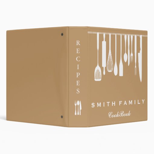 Personalized Family Recipe Cookbook 3 Ring Binder | Zazzle