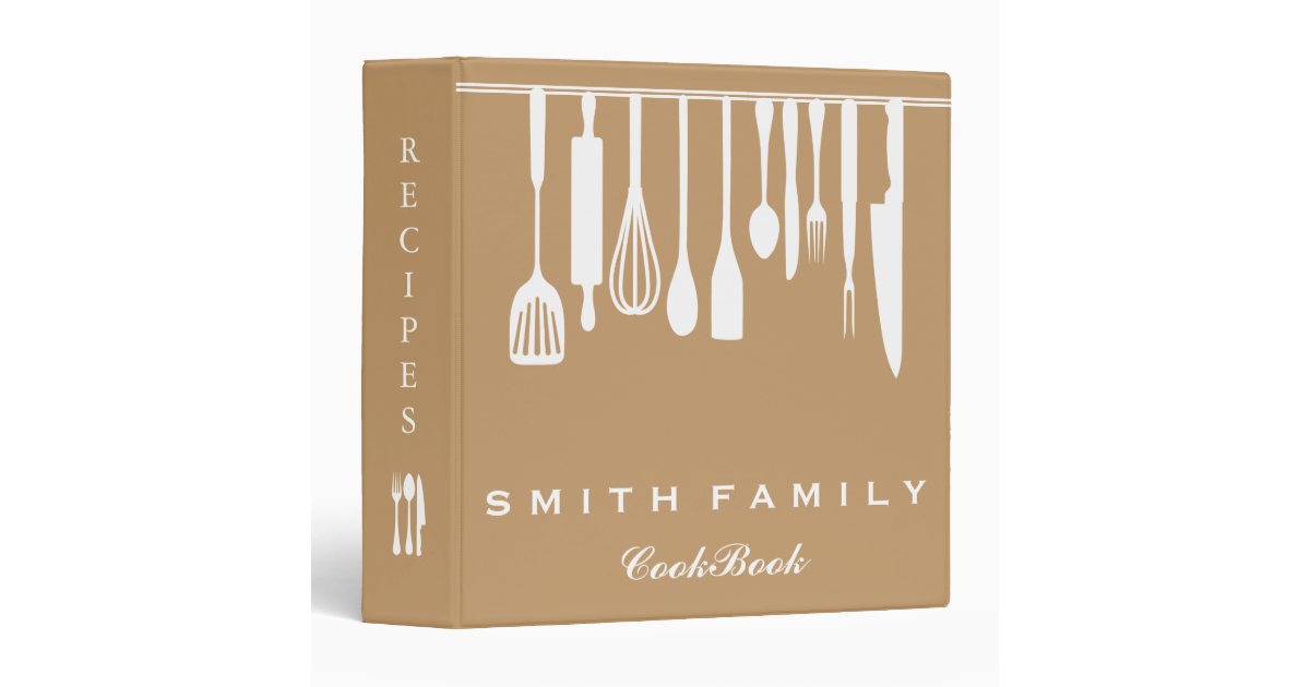 Personalized Family Recipe Cookbook 3 Ring Binder | Zazzle