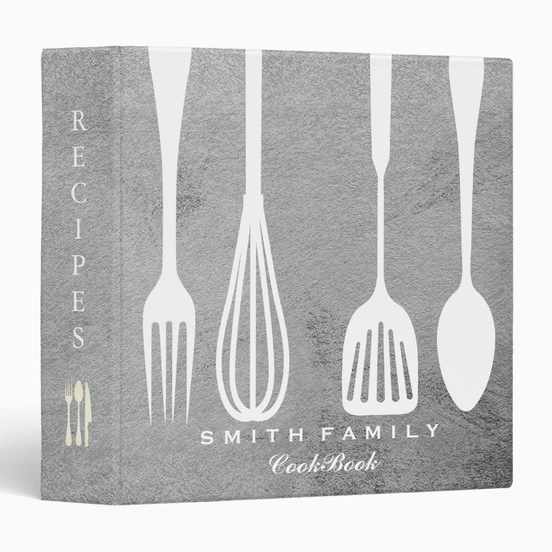 Personalized Family Recipe Cookbook 3 Ring Binder | Zazzle