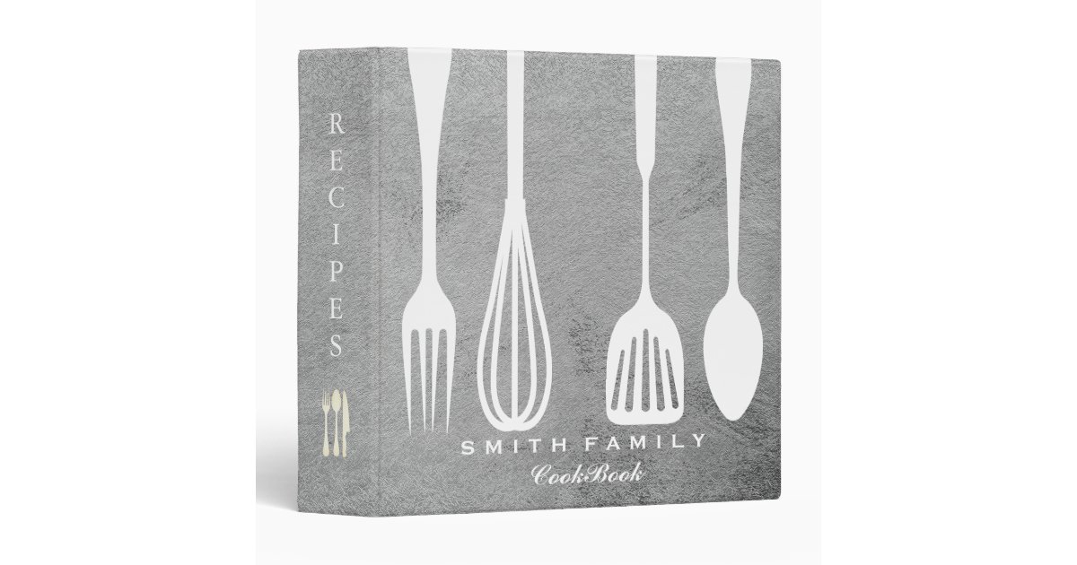 Personalized Family Recipe Cookbook 3 Ring Binder | Zazzle