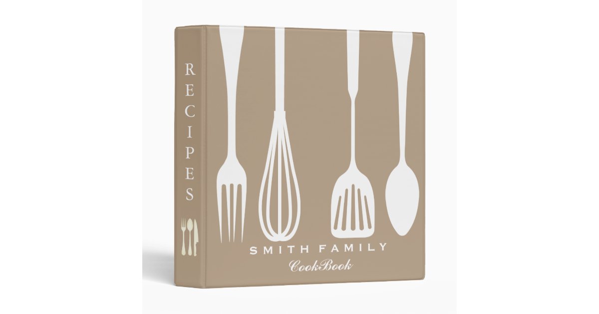 Personalized Family Recipe Cookbook 3 Ring Binder | Zazzle