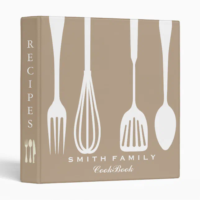 Personalized Family Recipe Cookbook 3 Ring Binder | Zazzle