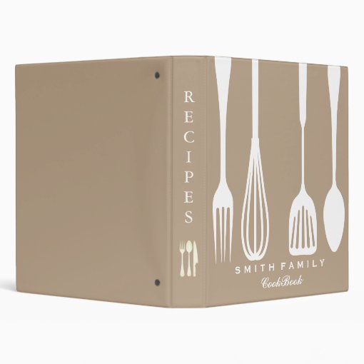 Personalized Family Recipe Cookbook 3 Ring Binder | Zazzle
