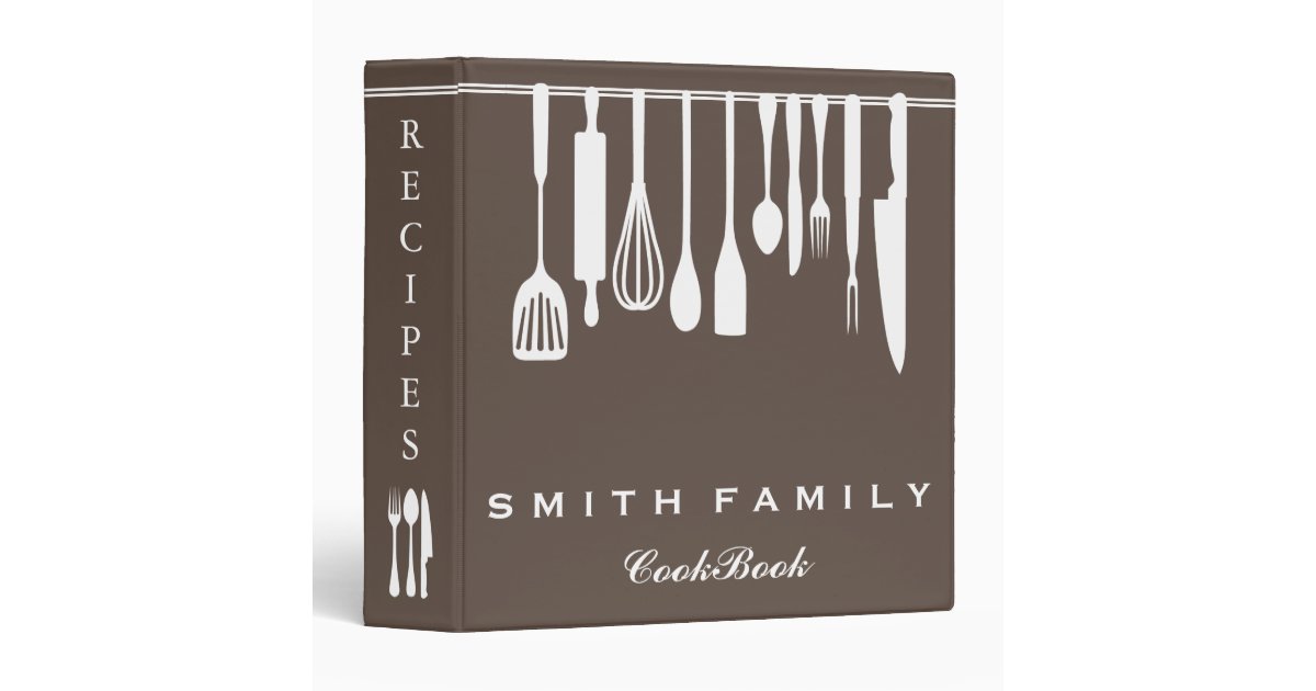 Personalized Family Recipe Cookbook 3 Ring Binder | Zazzle