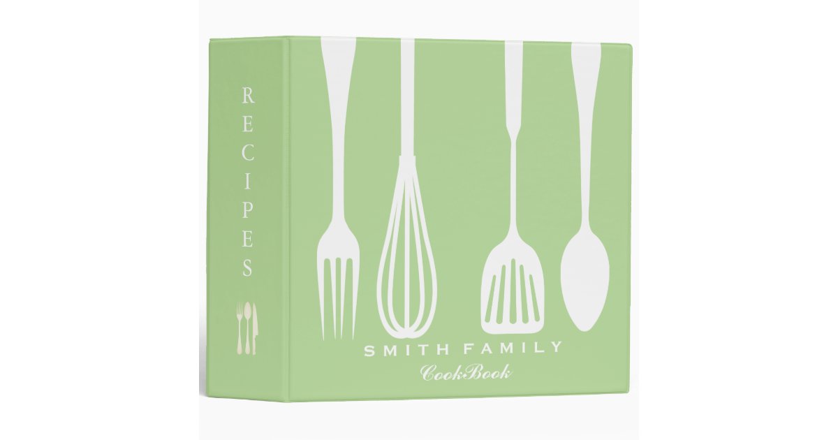 Personalized Family Recipe Cookbook 3 Ring Binder | Zazzle