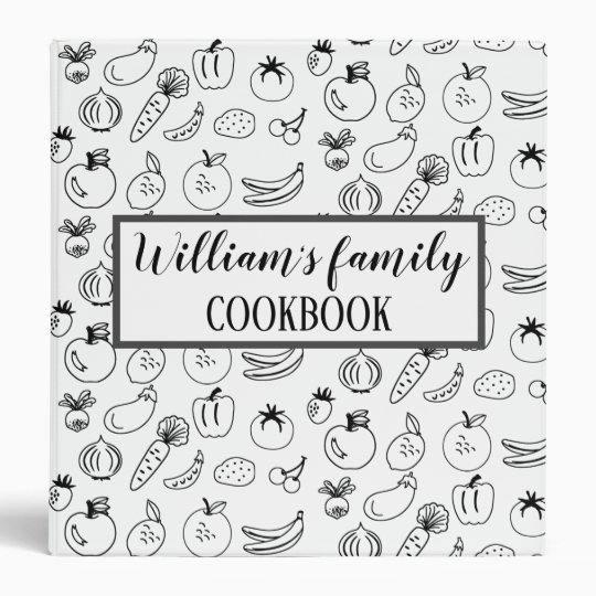 Personalized Family Recipe Cookbook 3 Ring Binder | Zazzle.com