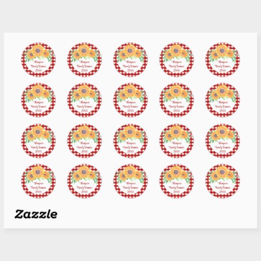 Personalized Family Reunion Classic Round Sticker | Zazzle