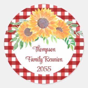 Personalized Family Reunion Classic Round Sticker | Zazzle
