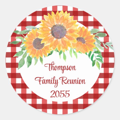 Personalized Family Reunion Classic Round Sticker | Zazzle