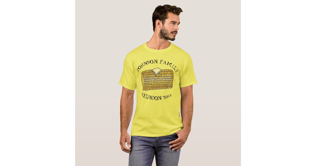 Personalized Family Reunion Cookout Corn Cob BBQ T-Shirt | Zazzle