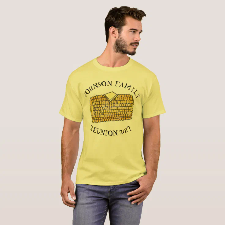 Personalized Family Reunion Cookout Corn Cob BBQ T-Shirt | Zazzle
