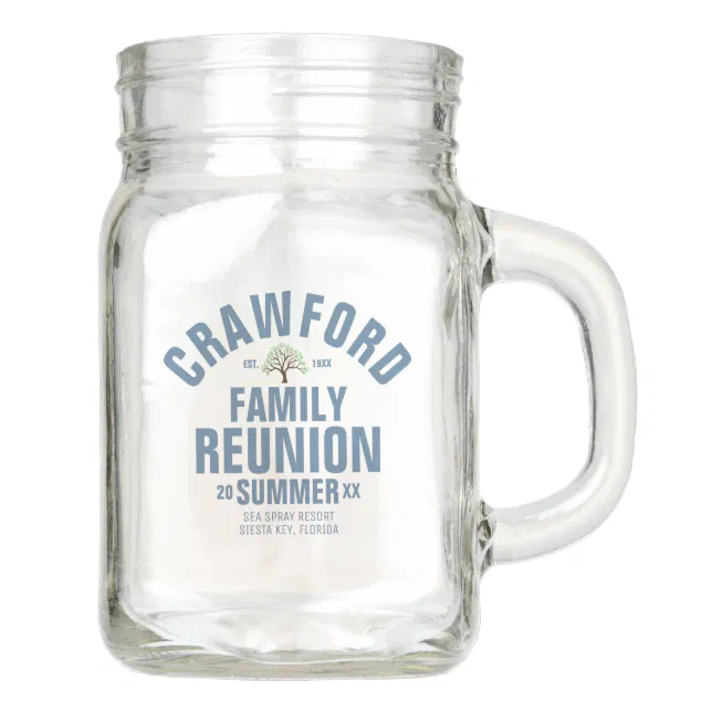 Personalized Family Reunion Mason Jar | Zazzle