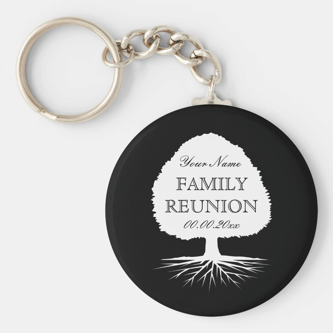 Personalized family reunion party favor keychains | Zazzle