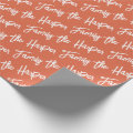 Personalized Family Signature Modern Script Red Wrapping Paper | Zazzle