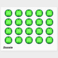 Personalized Family Signature Shamrock Green Classic Round Sticker | Zazzle