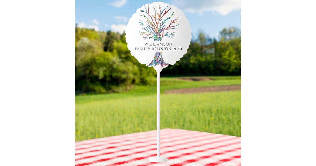 Personalized Family Tree Family Reunion Balloon | Zazzle
