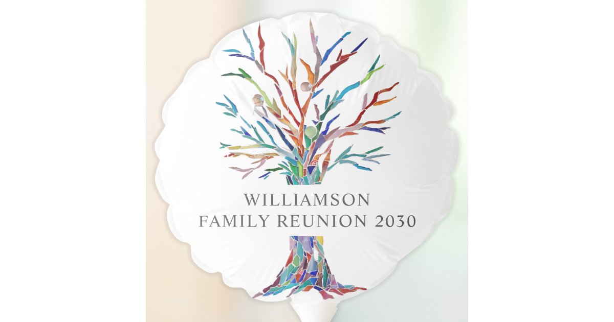 Personalized Family Tree Family Reunion Balloon | Zazzle