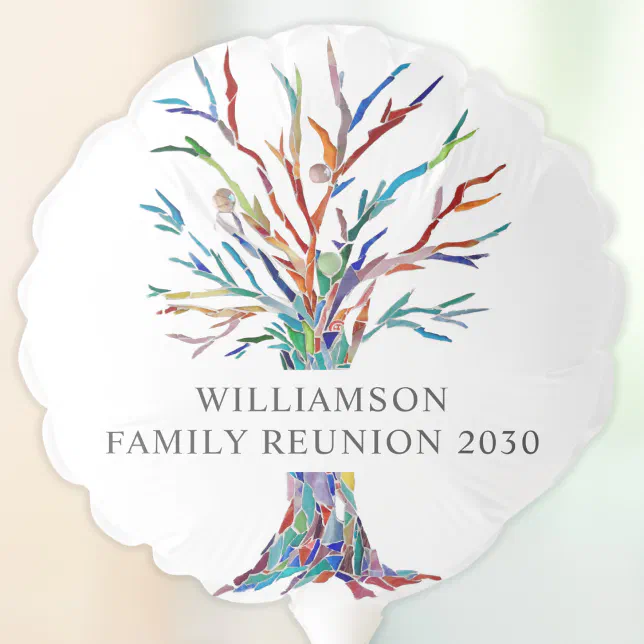 Personalized Family Tree Family Reunion Balloon | Zazzle