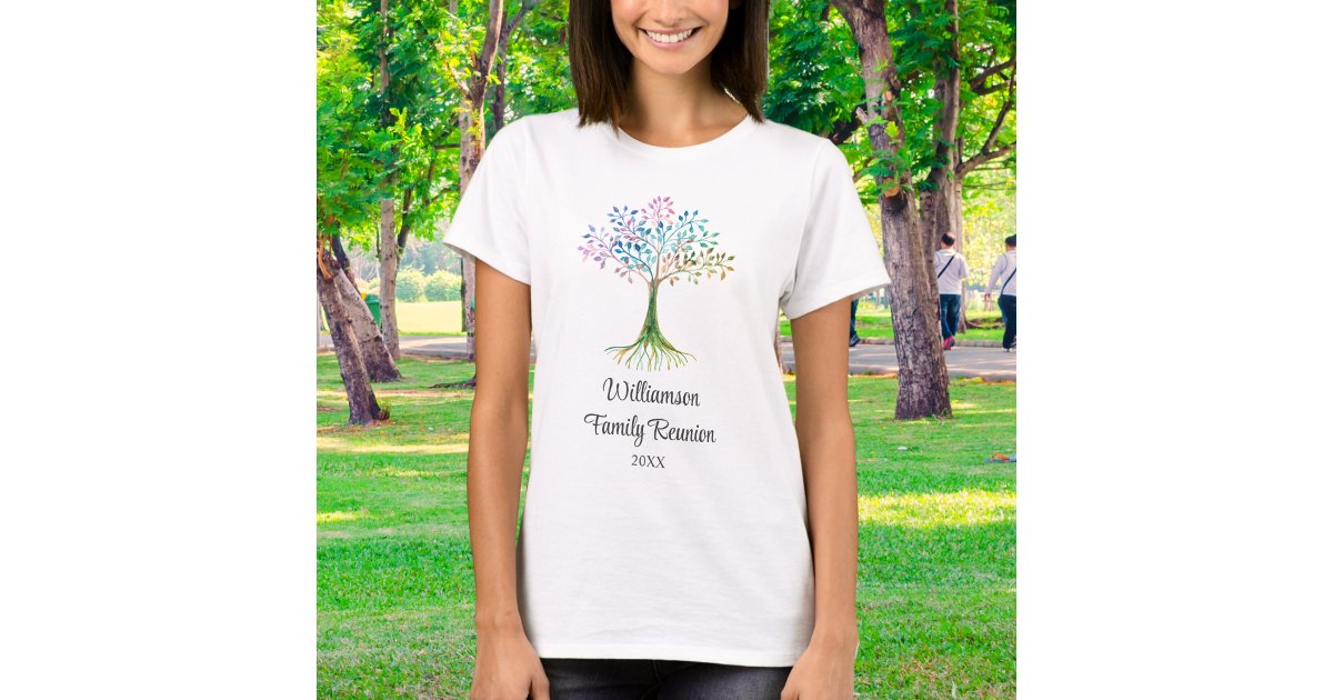 Personalized Family Tree Family Reunion T-Shirt | Zazzle