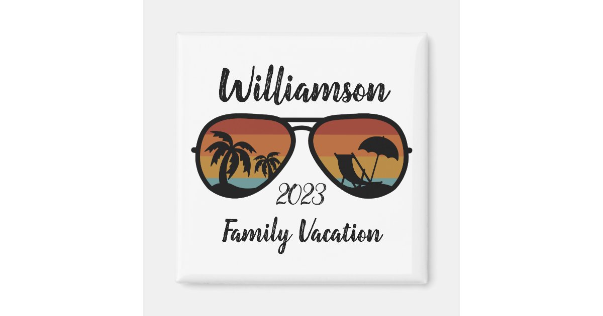 Personalized family vacation magnet | Zazzle