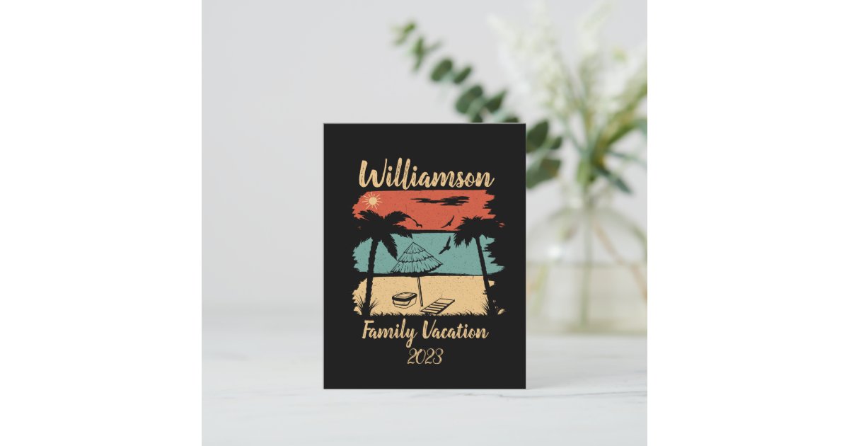 Personalized family vacation postcard | Zazzle