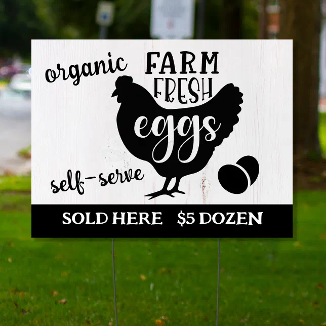 Personalized Farm Fresh Eggs For Sale Sign | Zazzle