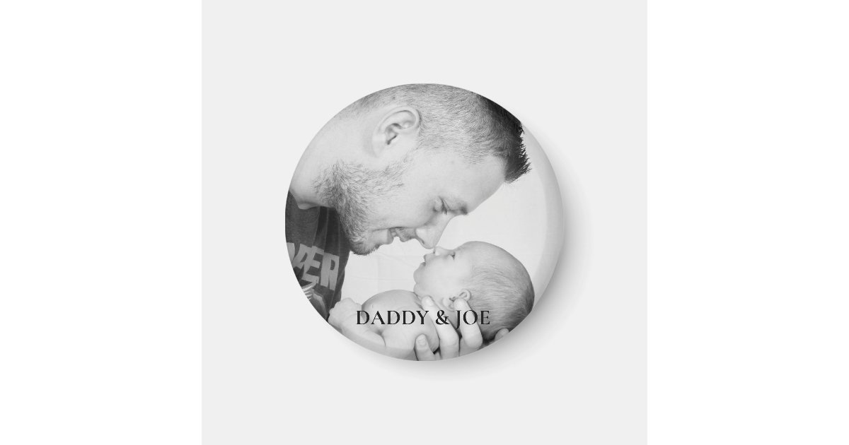 Personalized Father and Son Photo Magnet | Zazzle
