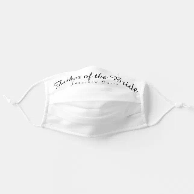 Personalized Father of the Bride Face Mask | Zazzle