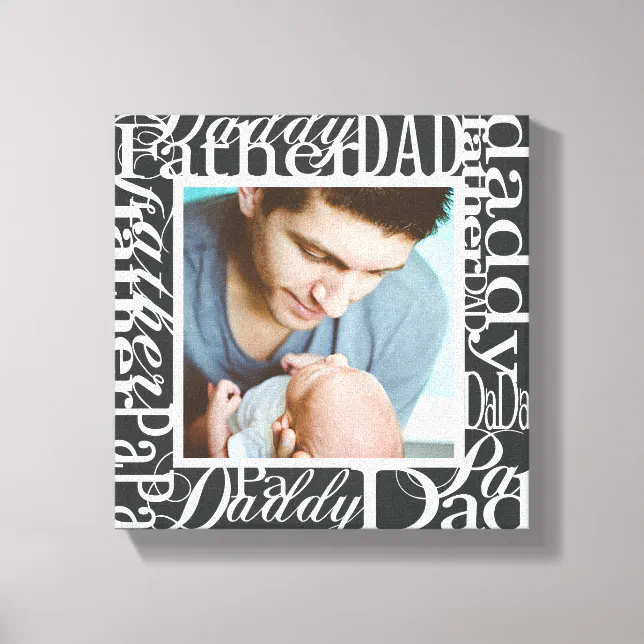 Personalized Father's Day Word Collage Photo Print | Zazzle