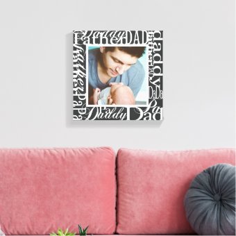 Personalized Father's Day Word Collage Photo Print | Zazzle