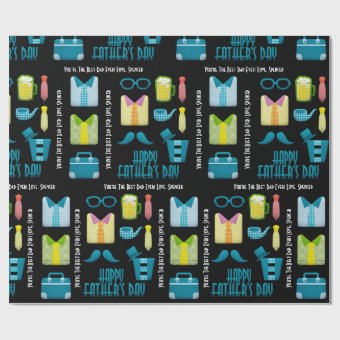 Personalized Father's Day Wrapping Paper | Zazzle