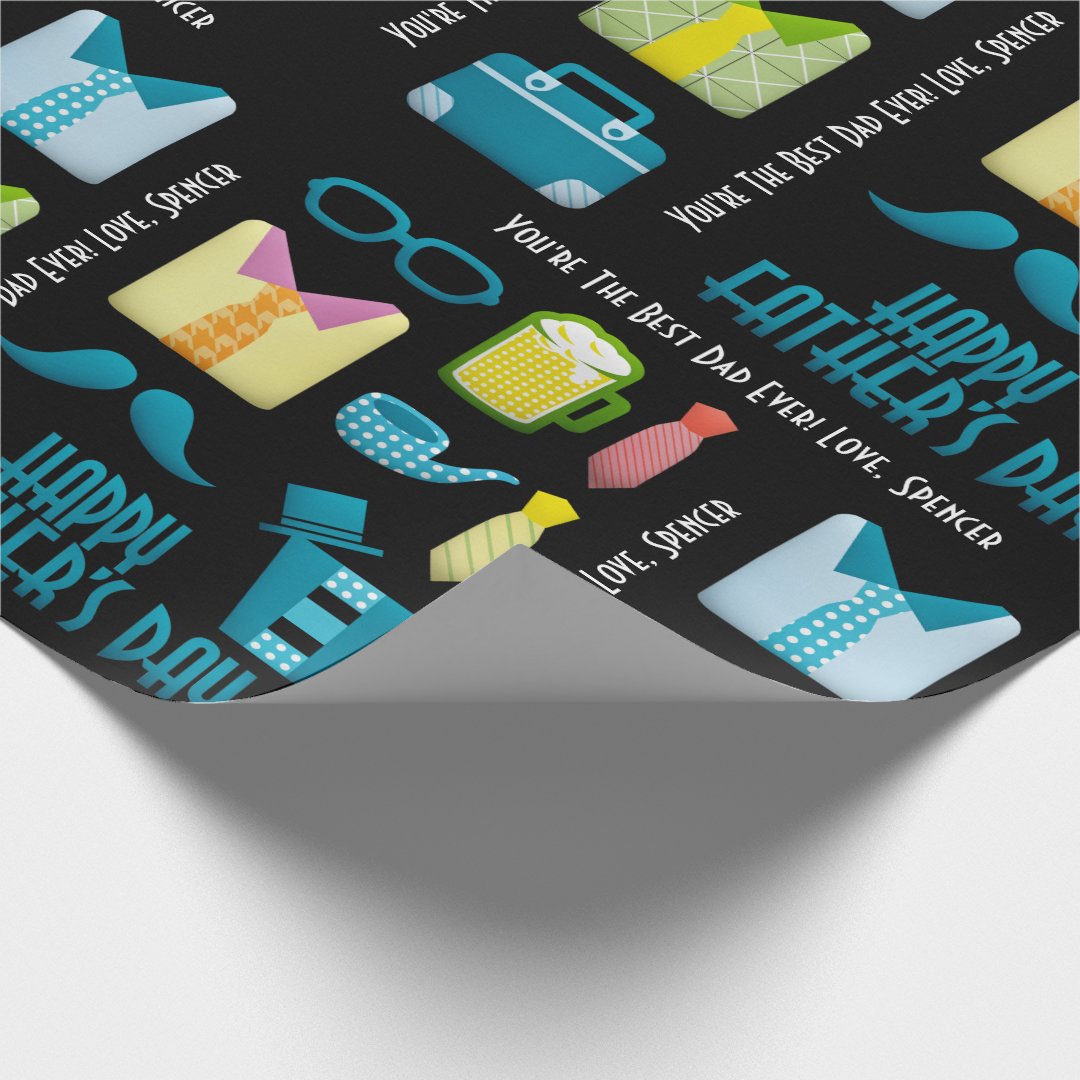 Personalized Father's Day Wrapping Paper | Zazzle