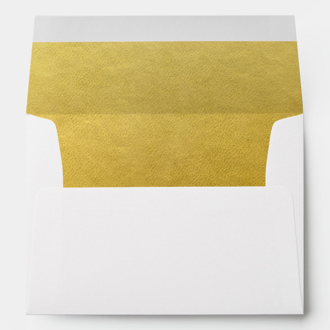 Personalized Faux Gold Foil Custom Envelope Liner | Zazzle