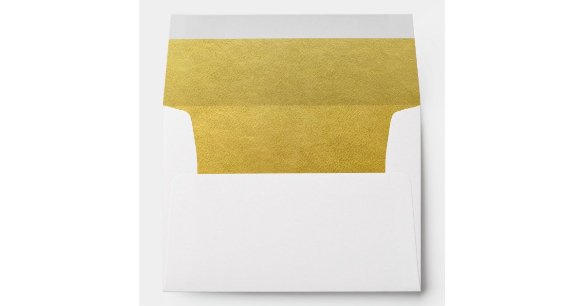 Personalized Faux Gold Foil Custom Envelope Liner | Zazzle