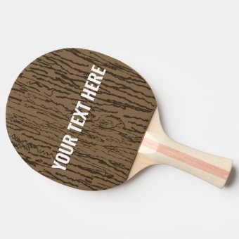 PERSONALIZED FAUX WOOD PING PONG PADDLES | Zazzle