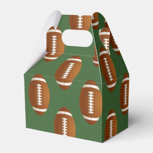 Personalized favor box Sports Party football theme | Zazzle